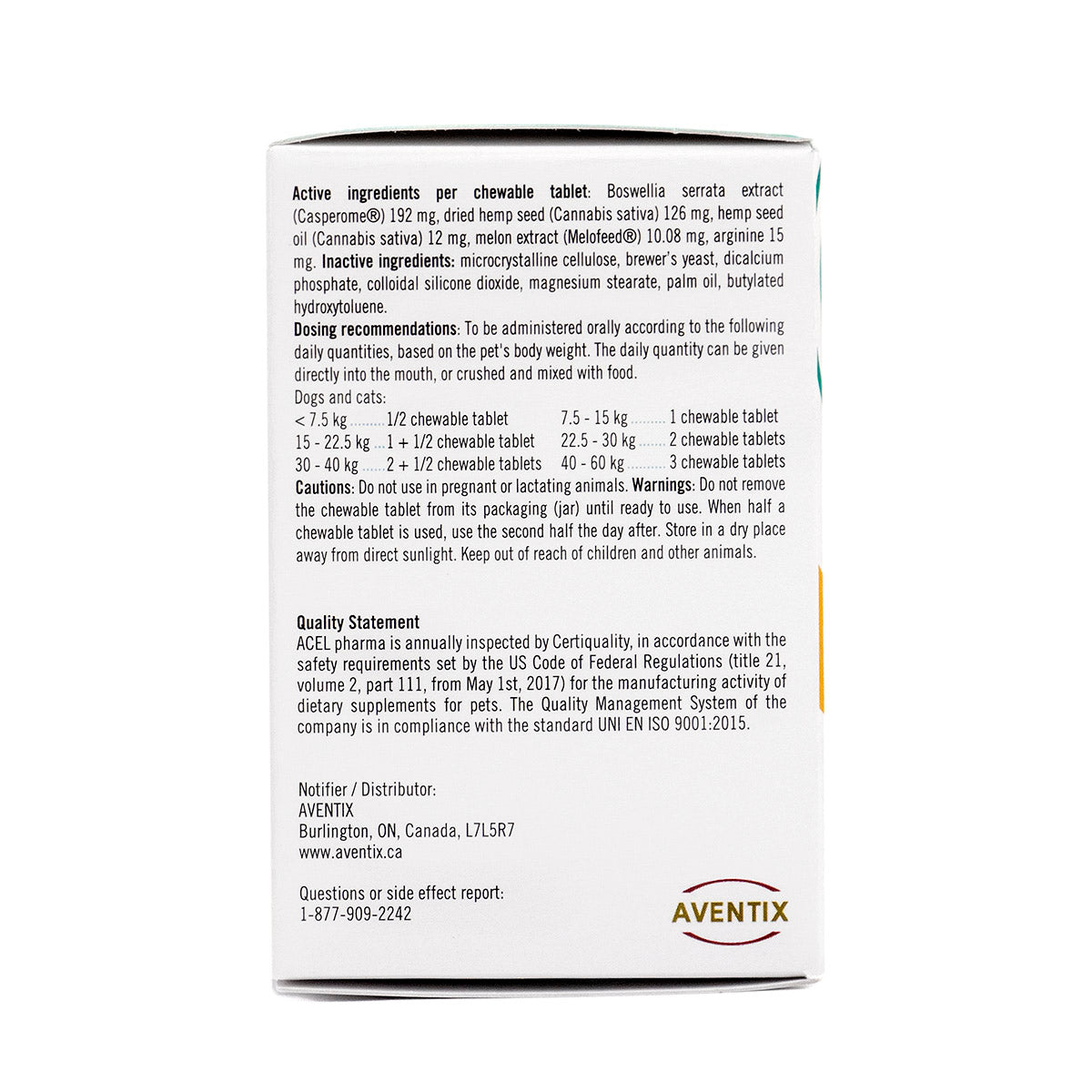 Aventi Synergy CBD 40 Tablets – Kenora Veterinary Clinic